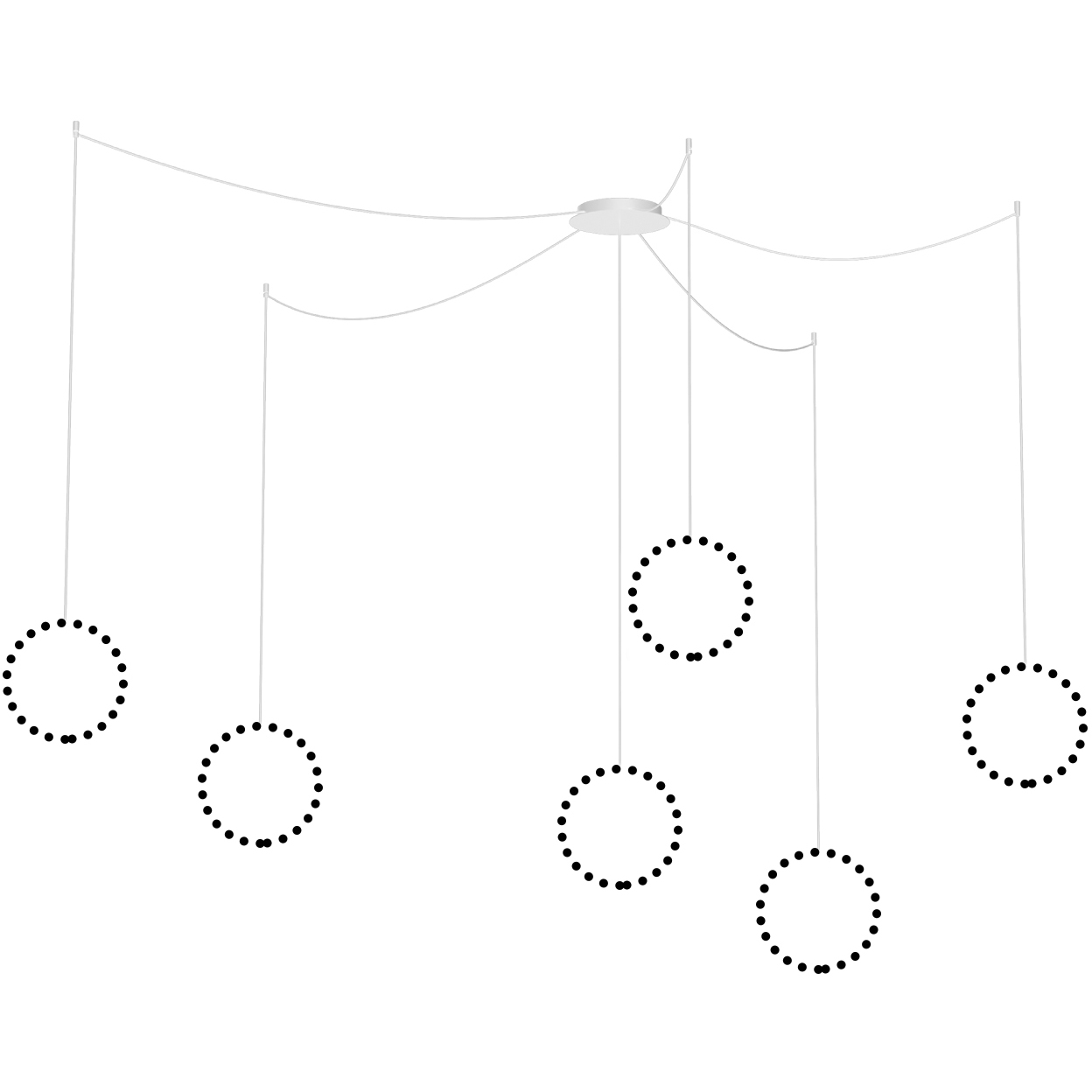 Marquee LED 16 inch White Multi Pendant Canopy System Ceiling Light