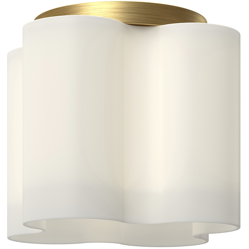 Kuzco Lighting FM54809-BG/OP Clover LED 8.38 inch Brushed Gold Flush ...